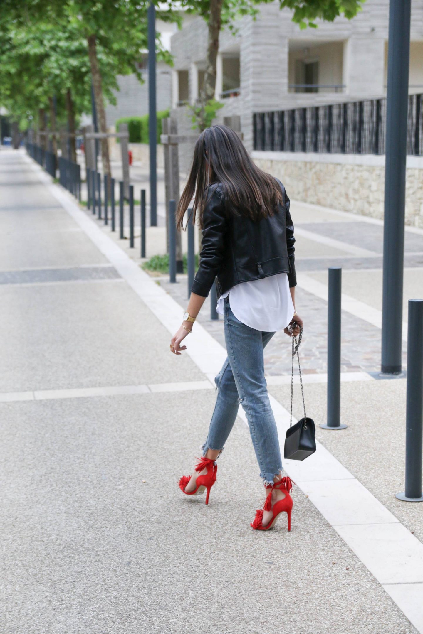 Black Perf & Red Shoes | JUNE Sixty-Five - Blog Mode