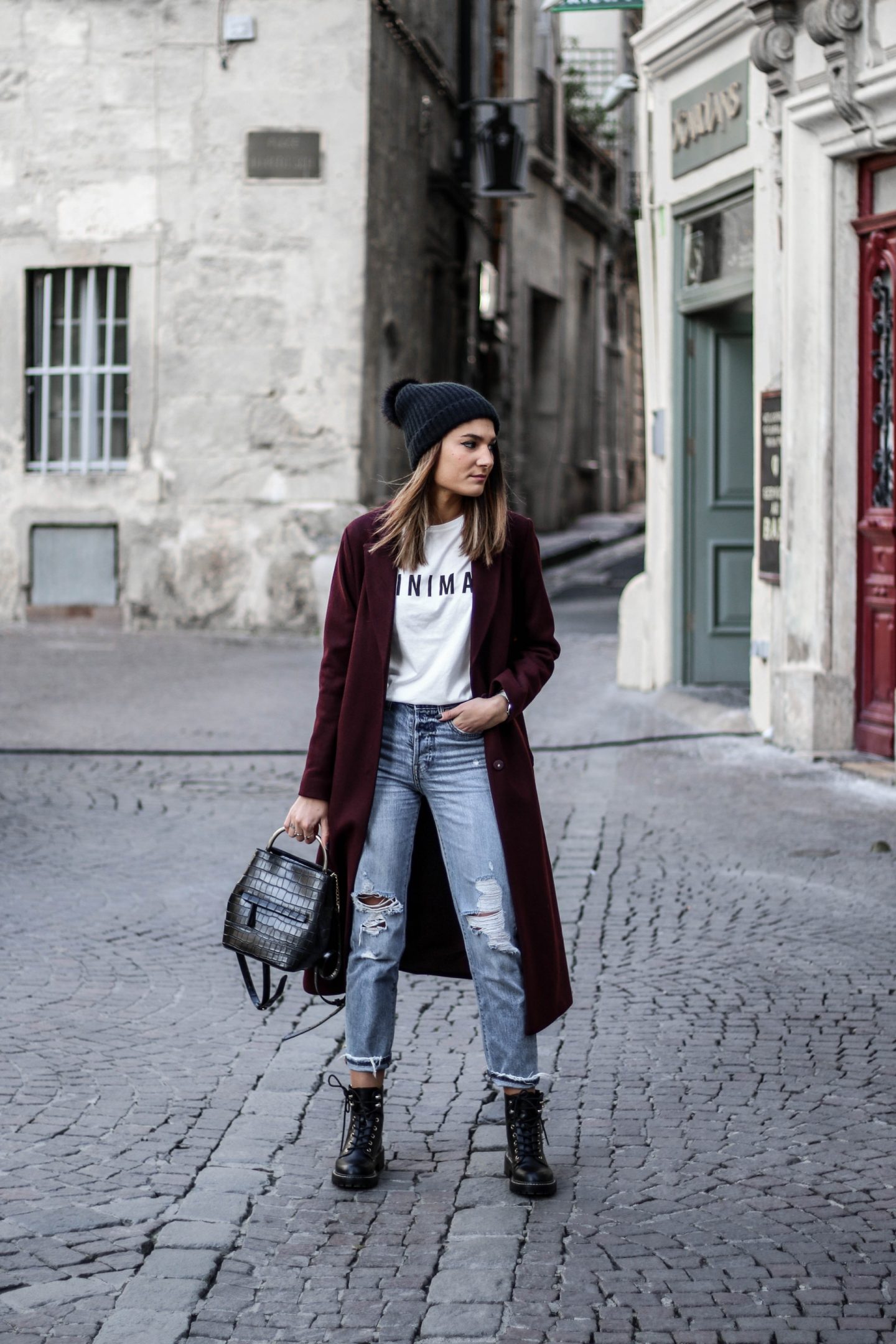 Burgundy Coat | Junesixtyfive